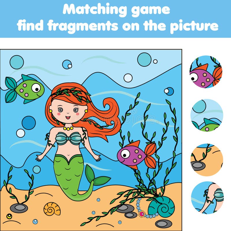 Matching Children Educational Game. Kids Activity. Find Objects Stock ...