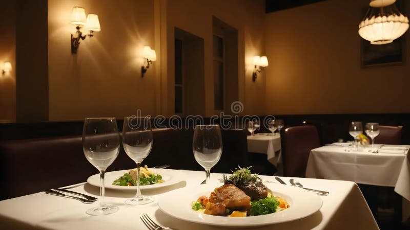 Matching Decorations in a Five-star Restaurant Stock Image - Image of ...