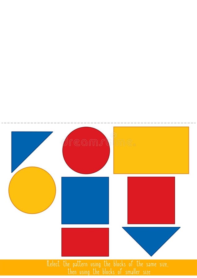 Matching Game with Dienes Blocks Stock Vector - Illustration of dienes ...