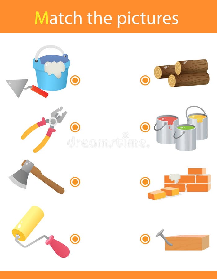 Matching Game, Education Game for Children. Puzzle for Kids. Match the ...