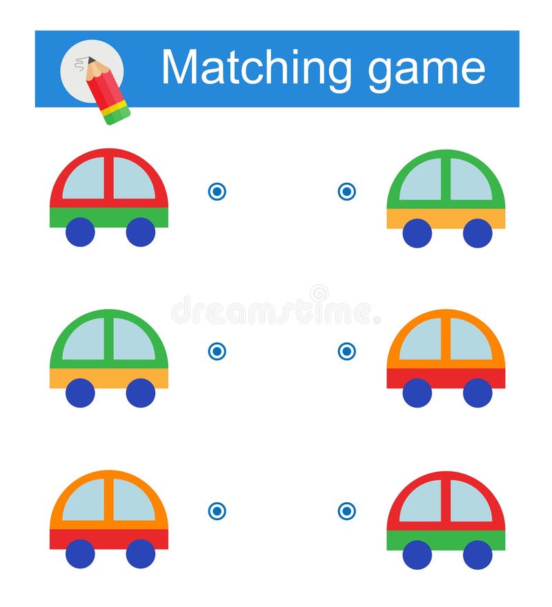 Matching Game for Kids. Task for the Development of Attention and Logic ...