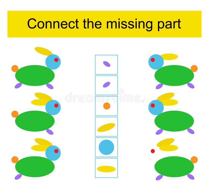 Matching Game. Task for the Development of Attention and Logic. Cartoon ...