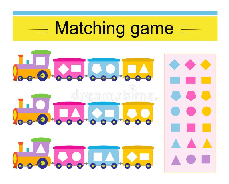 Matching Game. Task for the Development of Attention and Logic Stock ...