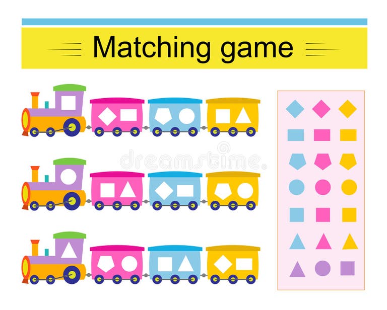 Matching Game. Task for the Development of Attention and Logic Stock ...