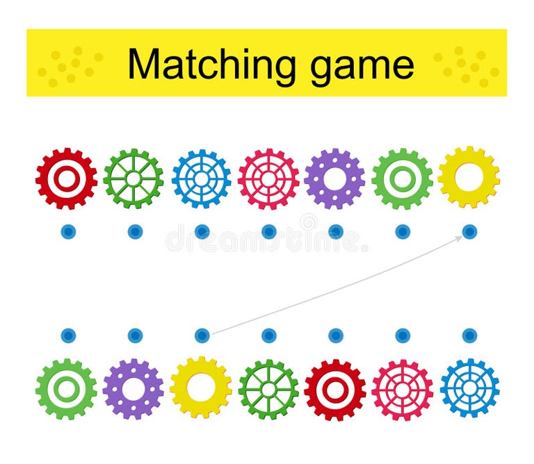 Matching Game. Task for the Development of Attention and Logic Stock ...