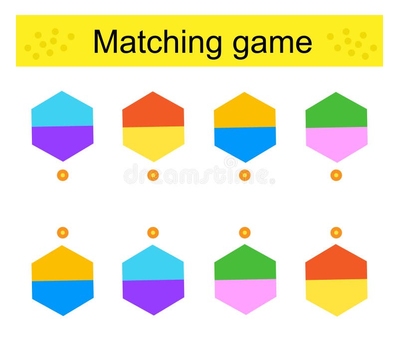 Matching Game. Task for the Development of Attention and Logic Stock ...