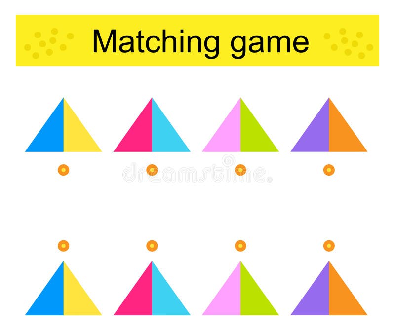 Matching Game. Task for the Development of Attention and Logic Stock ...