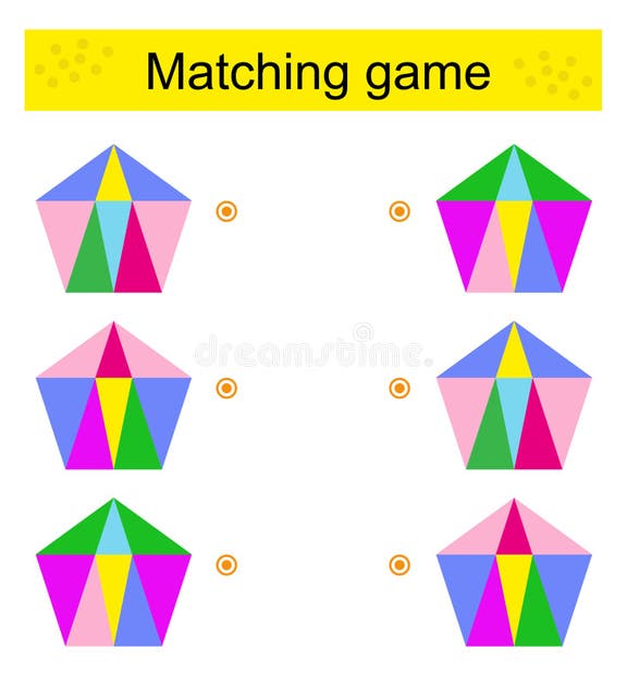 Matching Game. Task for the Development of Attention and Logic Stock ...
