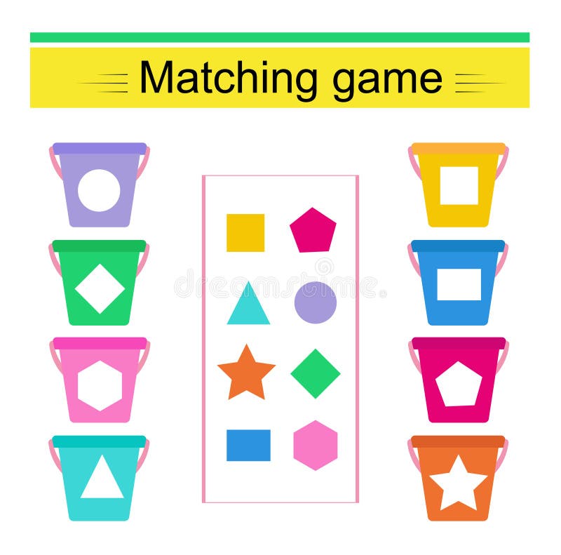 Matching Game. Task for the Development of Attention and Logic Stock ...