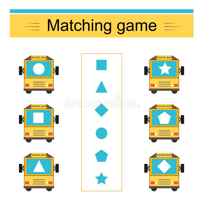 Matching Game. Task for the Development of Attention and Logic. Vector ...