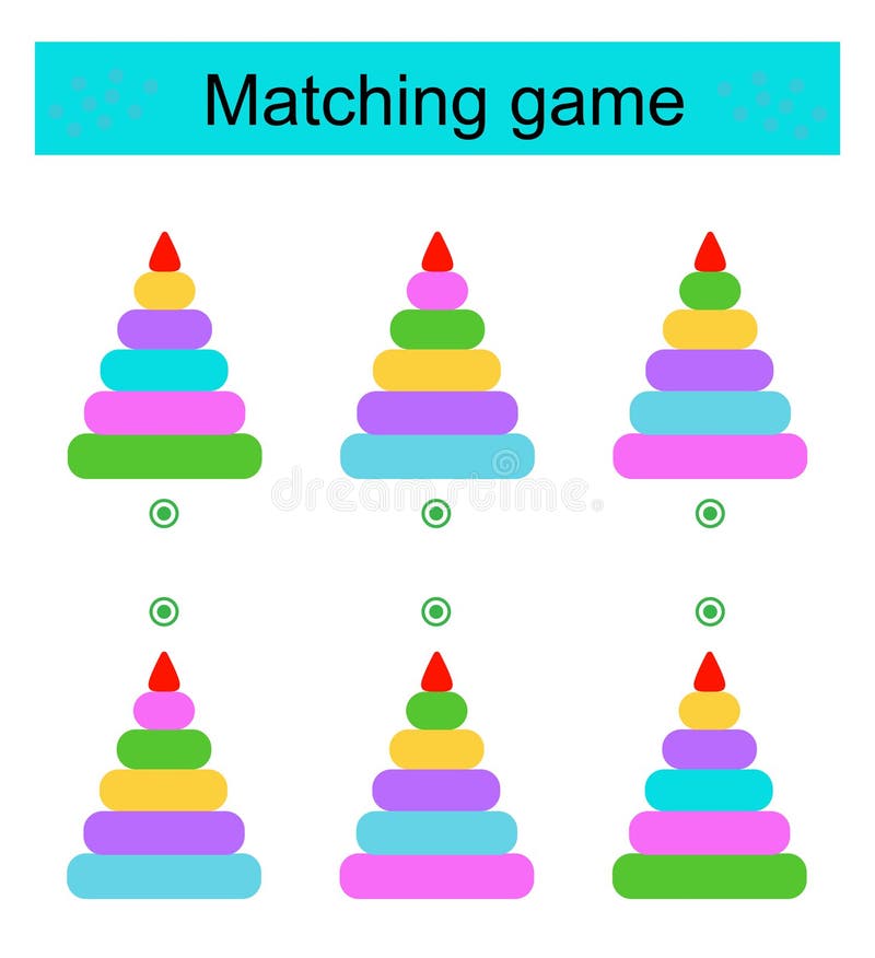 Matching Game. Task for the Development of Attention and Logic Stock ...