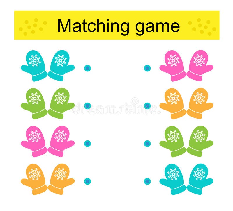 Matching Game. Task for the Development of Attention. Vector ...