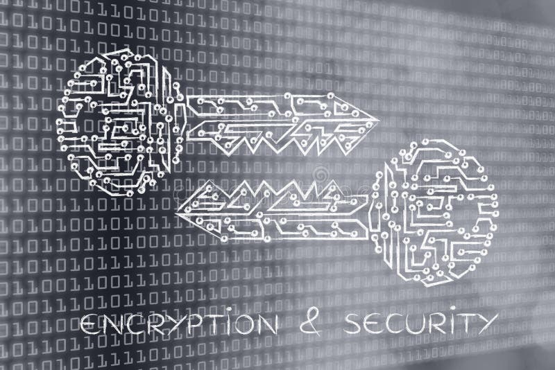 Matching Keys Made of Electronic Circuits, Encryption & Cryptography Stock Photo - Image of safe ...