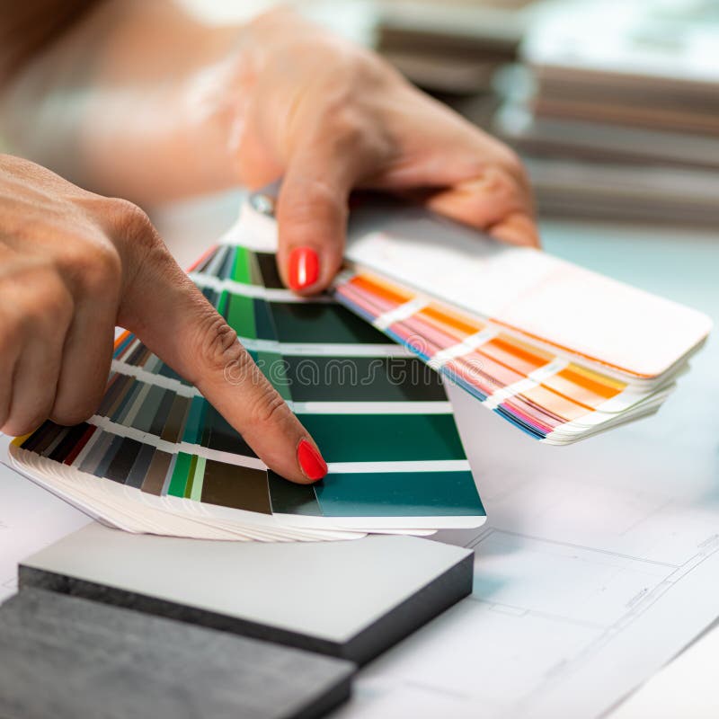 Matching Materials, Samples Stock Photo - Image of matching, project ...