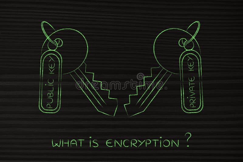 Matching Private & Public Keys, Encryption Algorithms Concept Stock ...