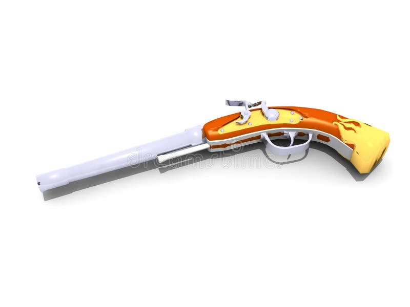 Matchlock pistol stock illustration. Illustration of arms - 11874021