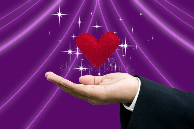 Matchmaker S Hand with Heart Stock Photo - Image of carry, heart: 23032182