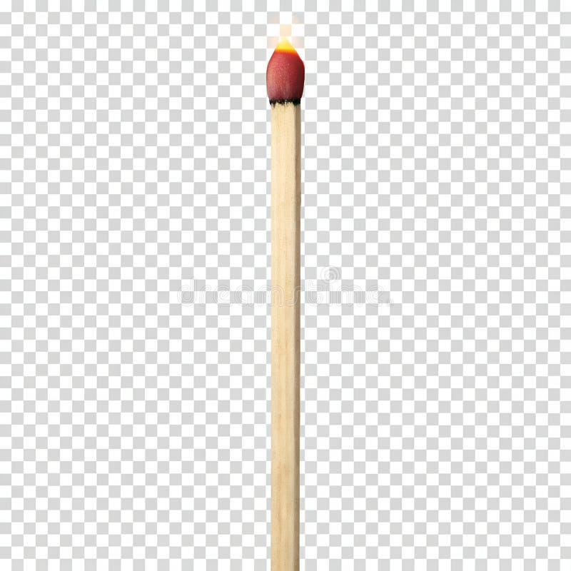 A Matchstick Burning Brightly Isolated on a Transparent Background ...