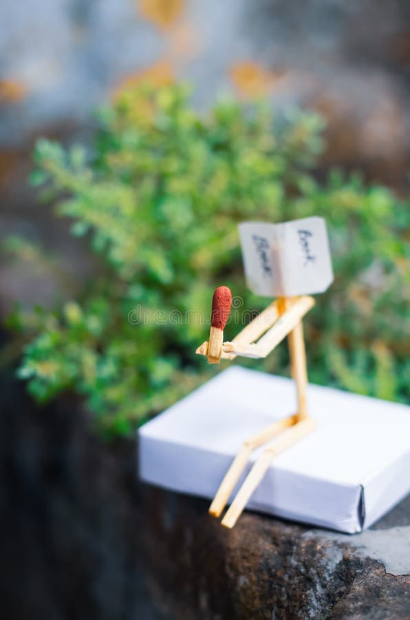 Matchstick Concept and Ideas. Book Reading Concept and Ideas ...