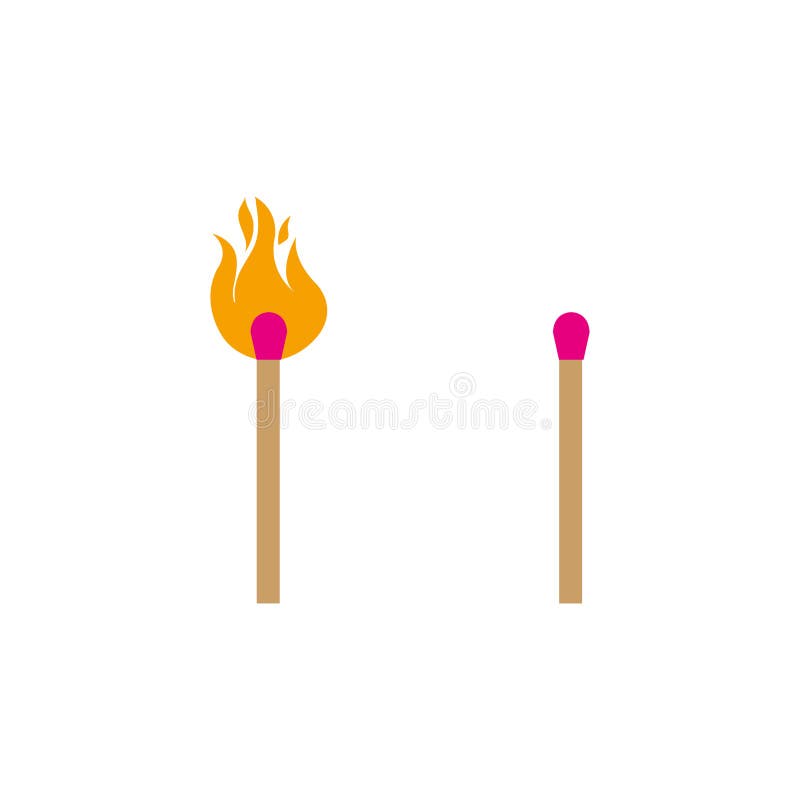 Matchstick 2 stock vector. Illustration of logo, pink - 280027014