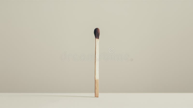 A Matchstick on a Table with No Other Objects in the Picture, AI Stock ...