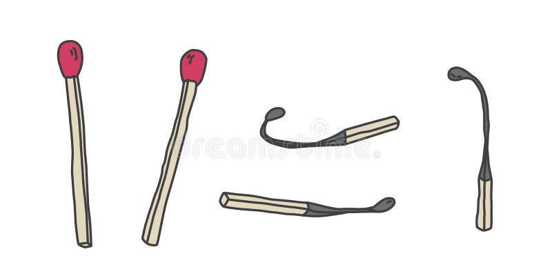 Matchstick Vector Icon Logo Cartoon Illustration Doodle Stock ...