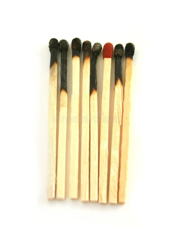 Match Stick in a Group Isolated Stock Image - Image of matchstick, used ...