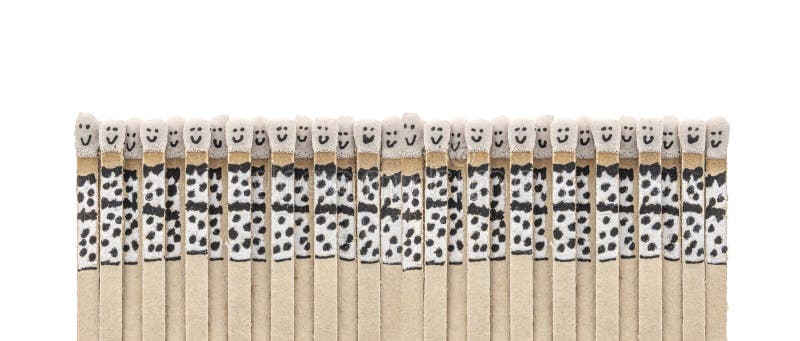 Matchsticks with Faces Painted on the Heads Stock Photo - Image of ...