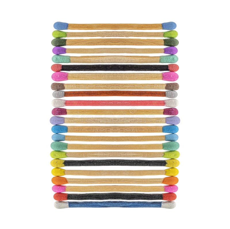 Matchsticks various colors stock image. Image of flammable - 269242915
