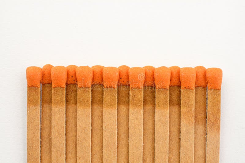 Matchsticks on a White Paper Stock Photo - Image of matchstick, power ...