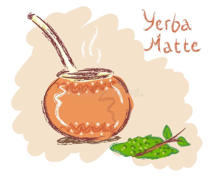 Mate de Yerba ilustración del vector. Ilustración de latino - 49049870