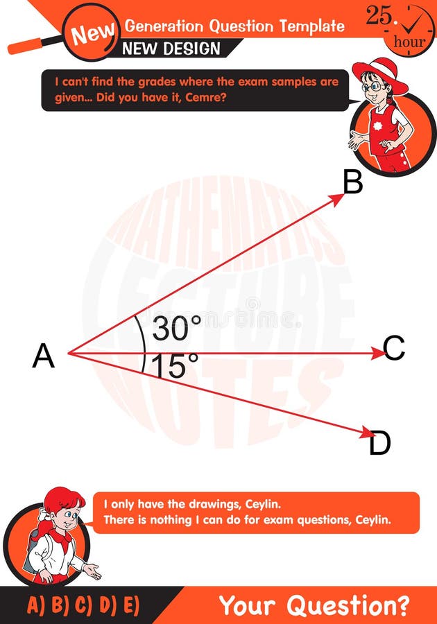 Math, Angles, Angles on the Plane, Angle Questions, Exam Question Stock ...