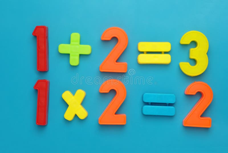 Matemática Simples Com Números Magetic. Imagem de Stock - Imagem de ...