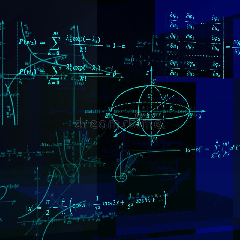Matematiska Formler Och Grafer Stock Illustrationer - Illustration av ...