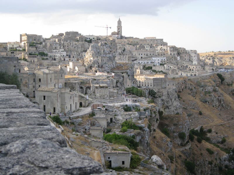 Matera the City Built in the Rocks Stock Image - Image of rock, geology ...