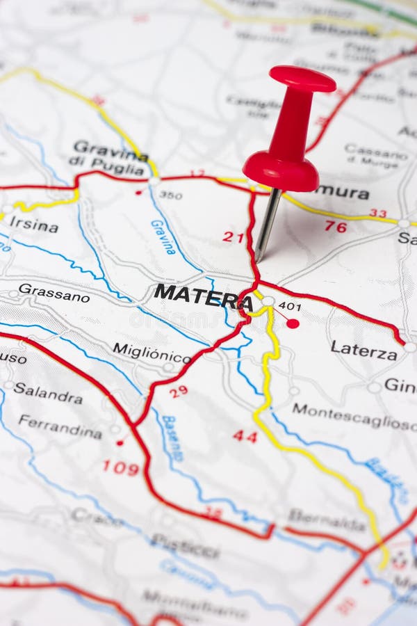 Matera on the Map stock photo. Image of concept, south - 53874786