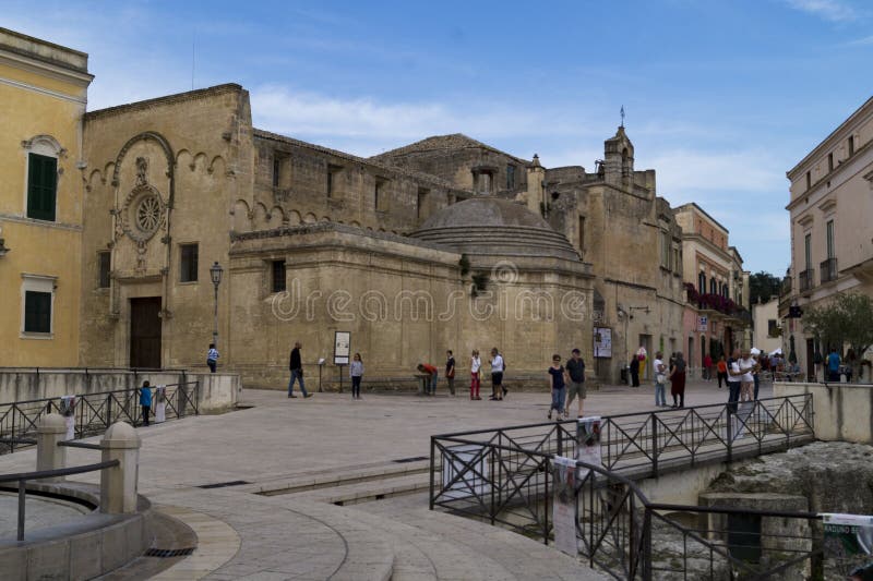 Matera Tourists editorial stock photo. Image of architectural - 78344233