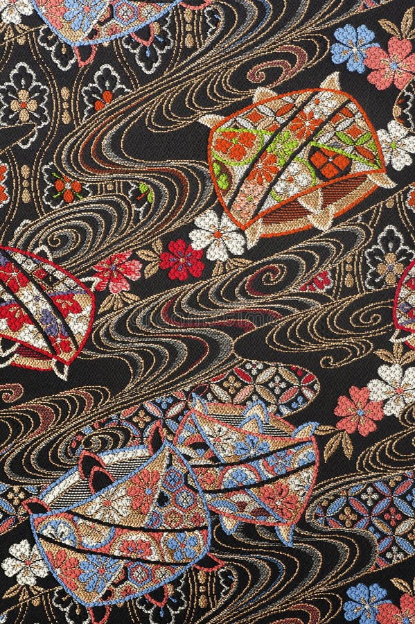 Materia Textil De Seda Pura Imagen de archivo - Imagen de oriental ...