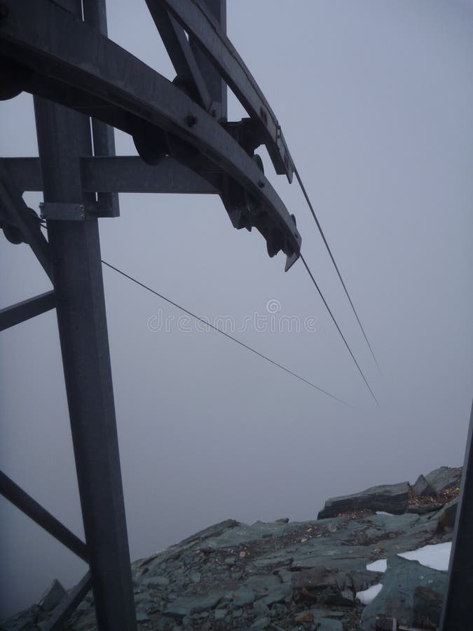 Material Cable Car To a Hut on Grossglockner Mountain Stock Photo ...