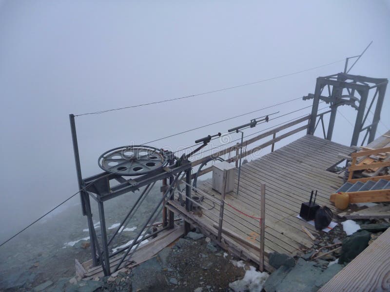 Material Cable Car To a Hut on Grossglockner Mountain Stock Image ...