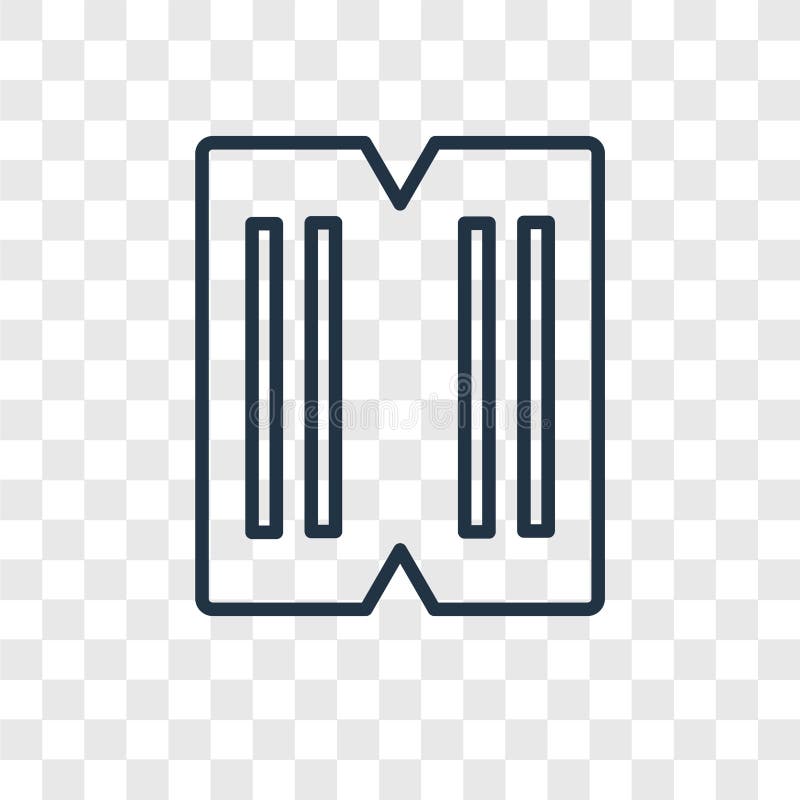 Material Concept Vector Linear Icon Isolated on Transparent Back Stock ...