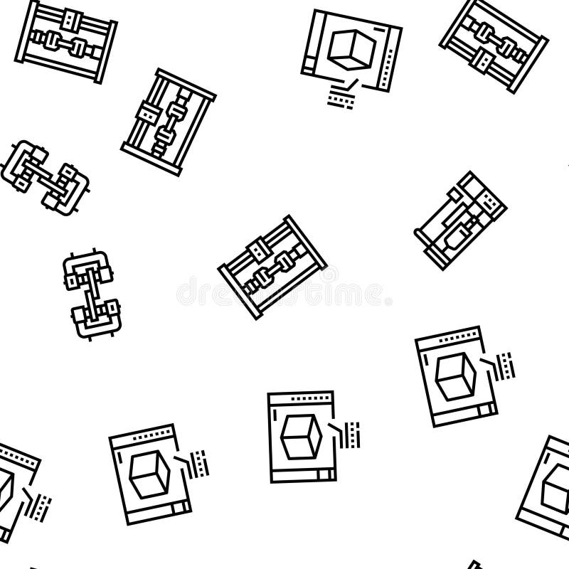 Material Construction Engineer Vector Seamless Pattern Stock Vector ...