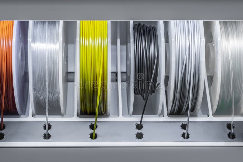 Wire for 3D Printing Rolls Side by Side of Different Colors. Material ...