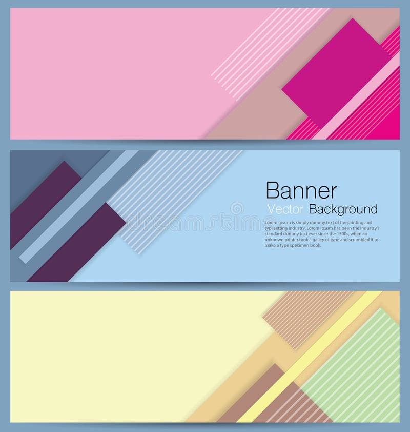 Material Design Banners Vector Background Stock Vector - Illustration ...