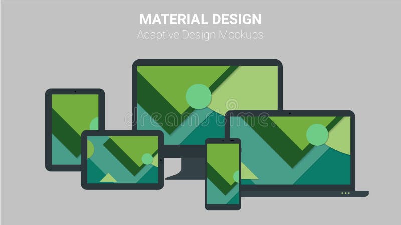 Material Design Concept Of Responsive And Adaptive Webdesign Technology ...