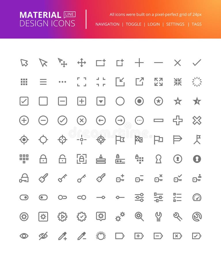 Material Design UI, UX Screen, Flat Web Icons for Musical Mobile Apps ...