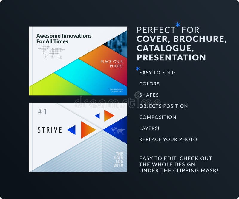 Material Design Presentation. Abstract Colourful Vector Set of Modern ...