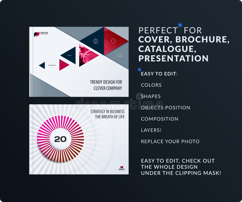 Material Design Presentation. Abstract Colourful Vector Set of Modern ...