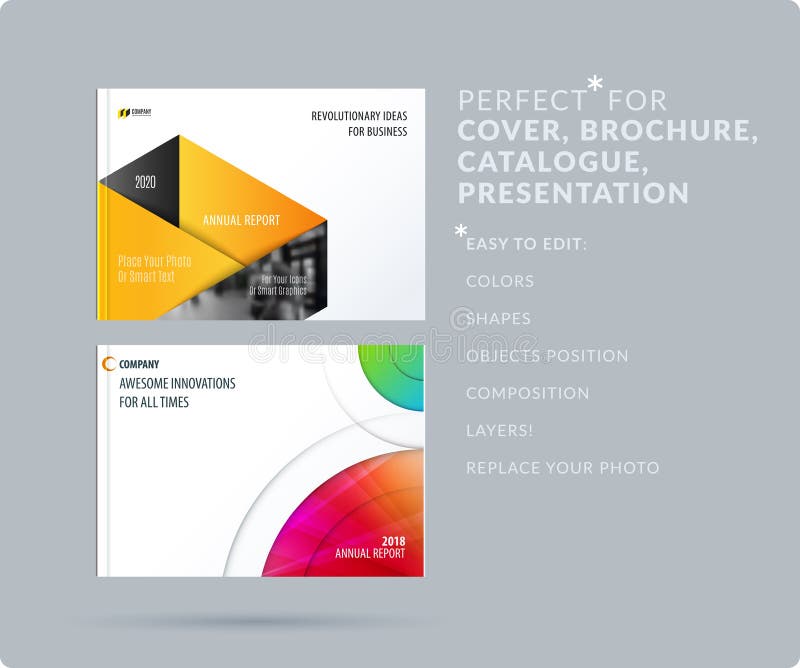 Material Design Style Presentation Template with Colourful Rectangles ...