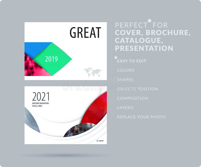 Material Design Style Presentation Template with Colourful Rectangles ...